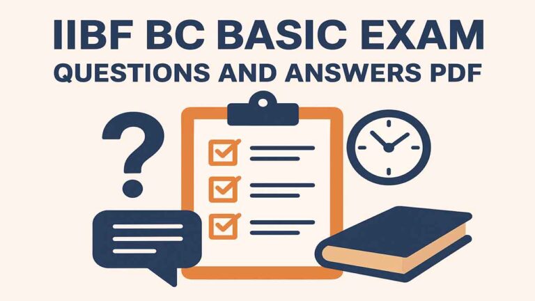 IIBF BC Basic Exam Questions and Answers PDF 2026